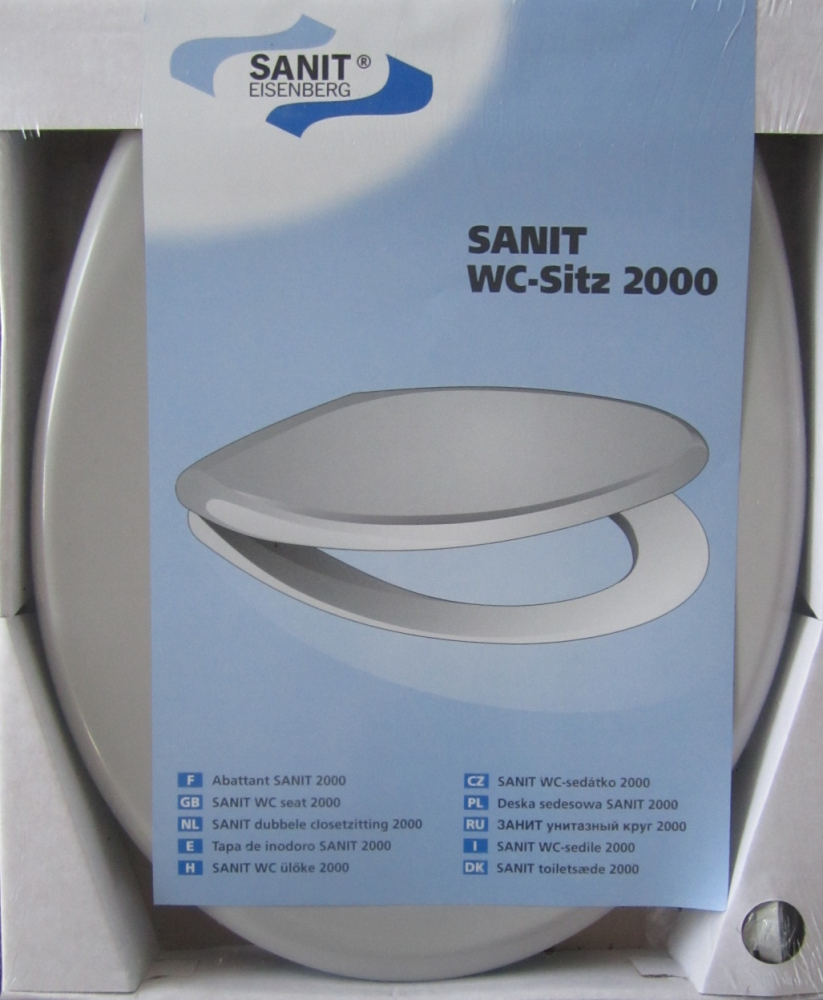 Sanit-2000 WC-Sitz Toilettensitz WC-Brille WC-Deckel Manhattan-Grau - Sanit