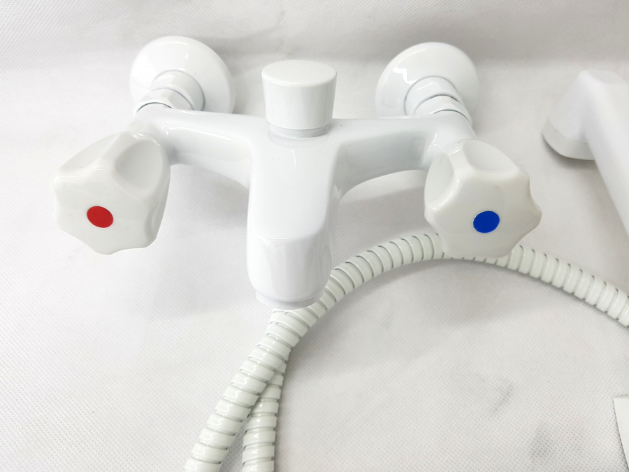 KWC NEOSTAR Badewannenarmatur + Handbrause+Schlauch Weiss - KWC