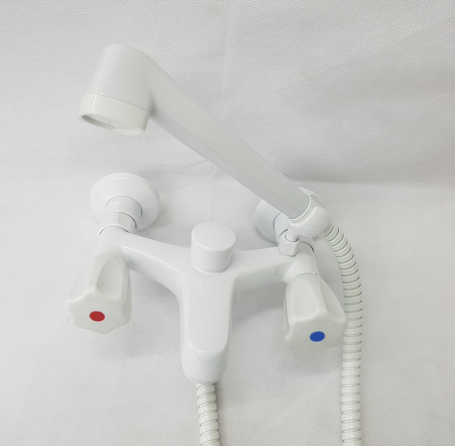 KWC NEOSTAR Badewannenarmatur + Handbrause+Schlauch Weiss - KWC