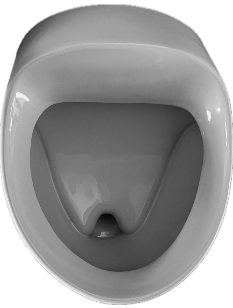 NOVOBOCH Urinal Pissoir Zulauf von Hinten Manhattan-Grau - Novo-Boch