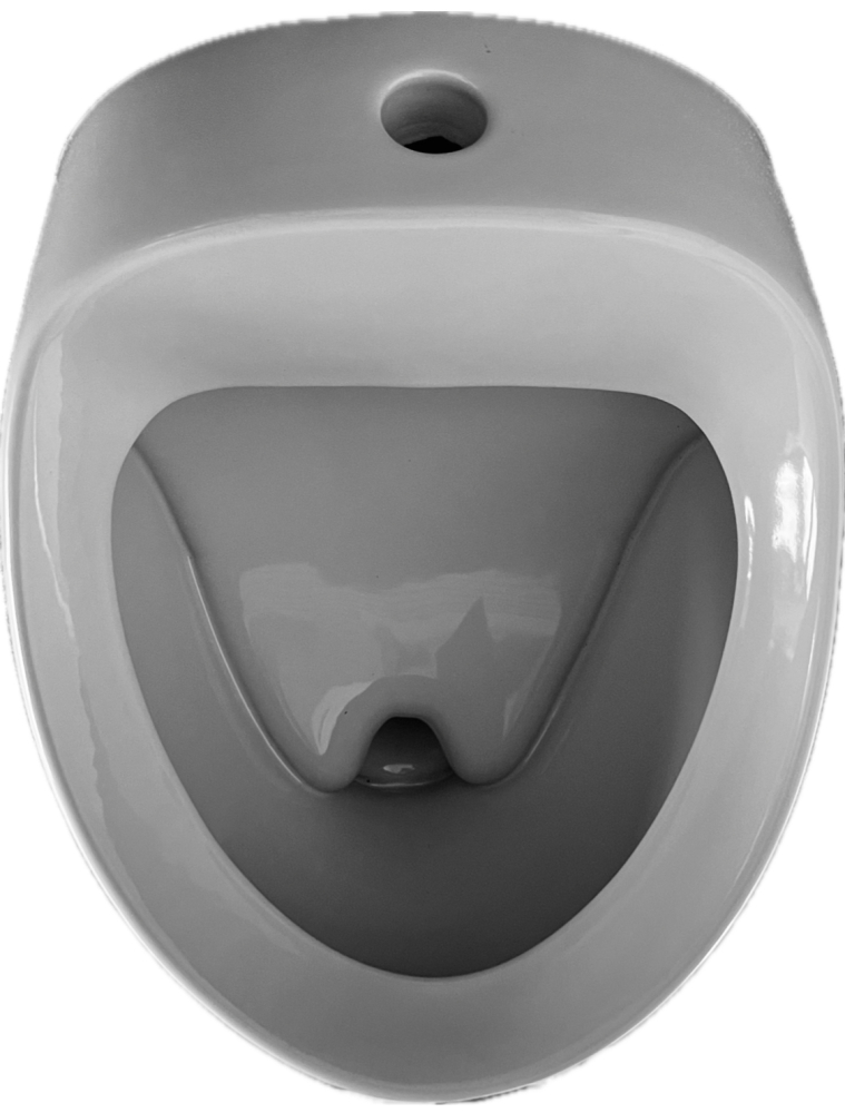 NOVOBOCH Urinal Pissoir Zulauf von oben Manhattan-Grau - Novo-Boch